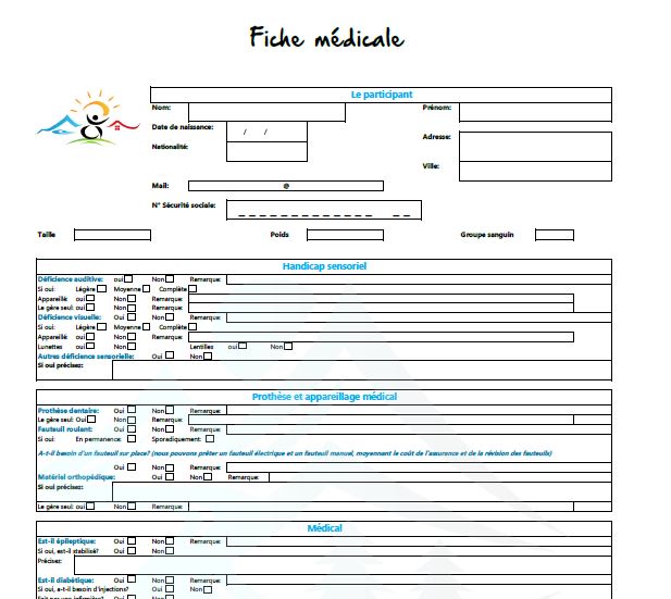 Fiches d'inscriptions - SOLHAME